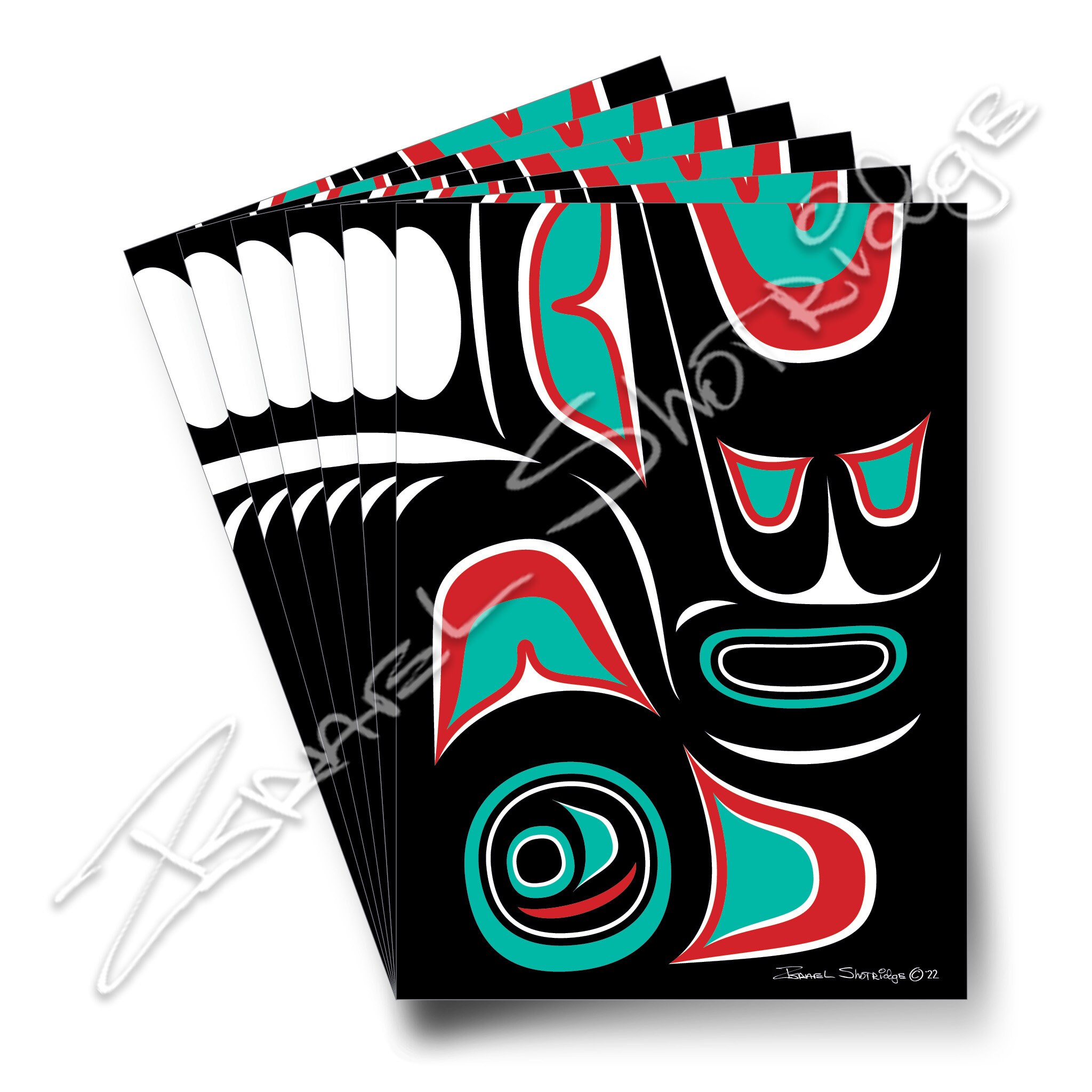 Formline Variations 1 / 6 Card Collection / Formline Art Card Set ...
