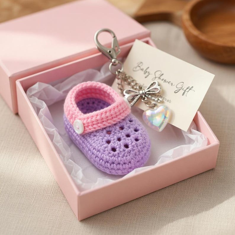 Crochet Clog Keychain Pattern, Miniature Shoe Charm Tutorial (PDF ...