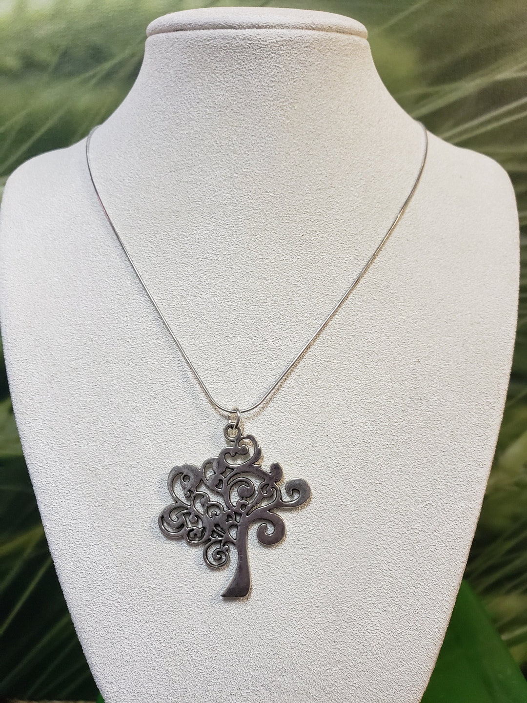 Tree of Life Pewter Pendent on Sterling Silver Chain - Etsy