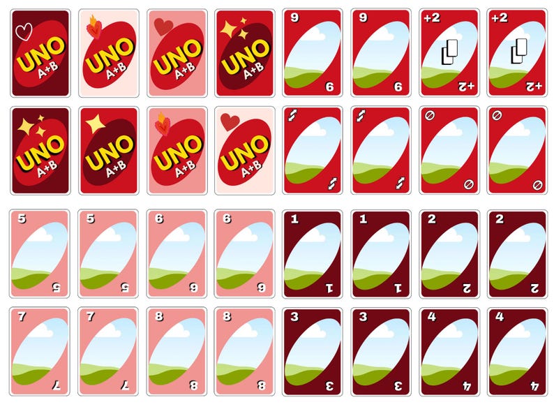 UNO Inspired Cards Template Canva | Editable Custom Card Game ...