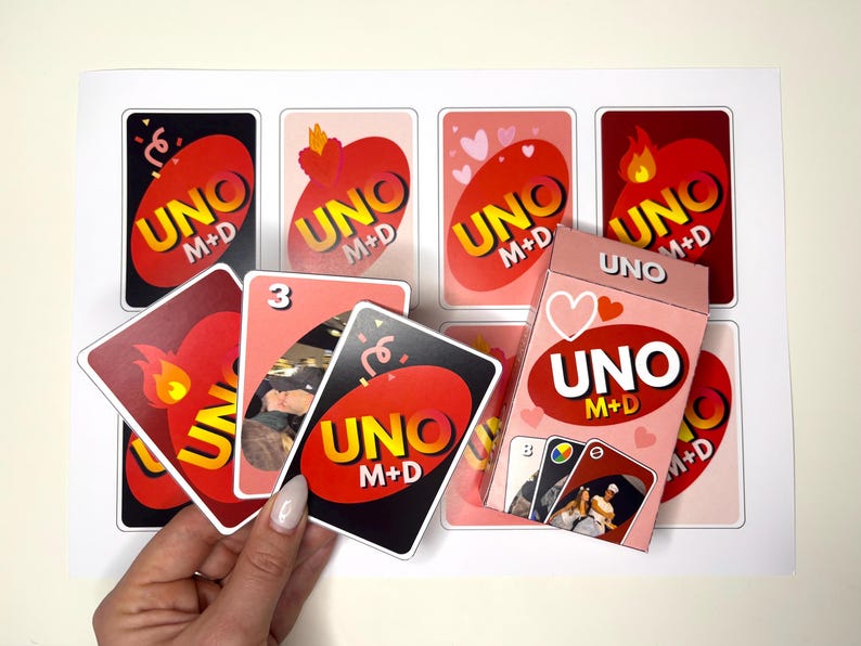 UNO Inspired Cards Template Canva | Editable Custom Card Game ...