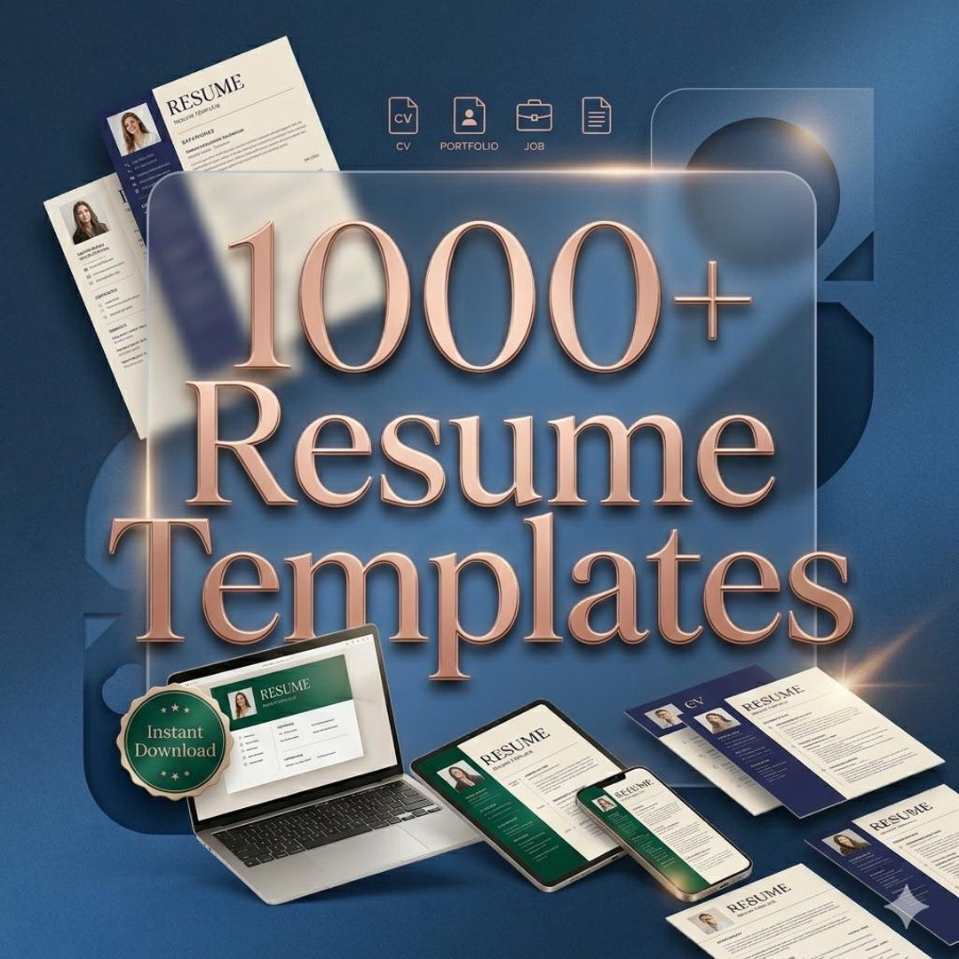 100 Resume Templates Bundle, , CV Templates, ATS Resume, Editable ...