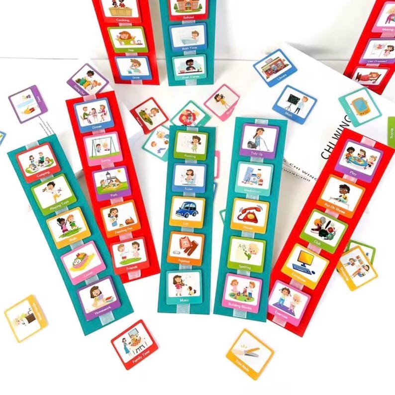ADHD Visual Routine Chart for Kids | 60 Picture Cards Daily Schedule ...