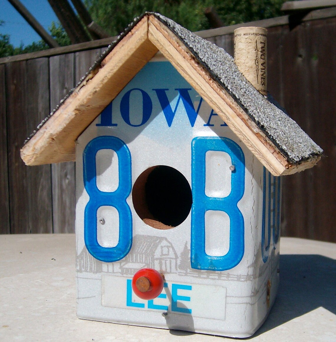 Lee Iowa License Plate Bird House - Etsy