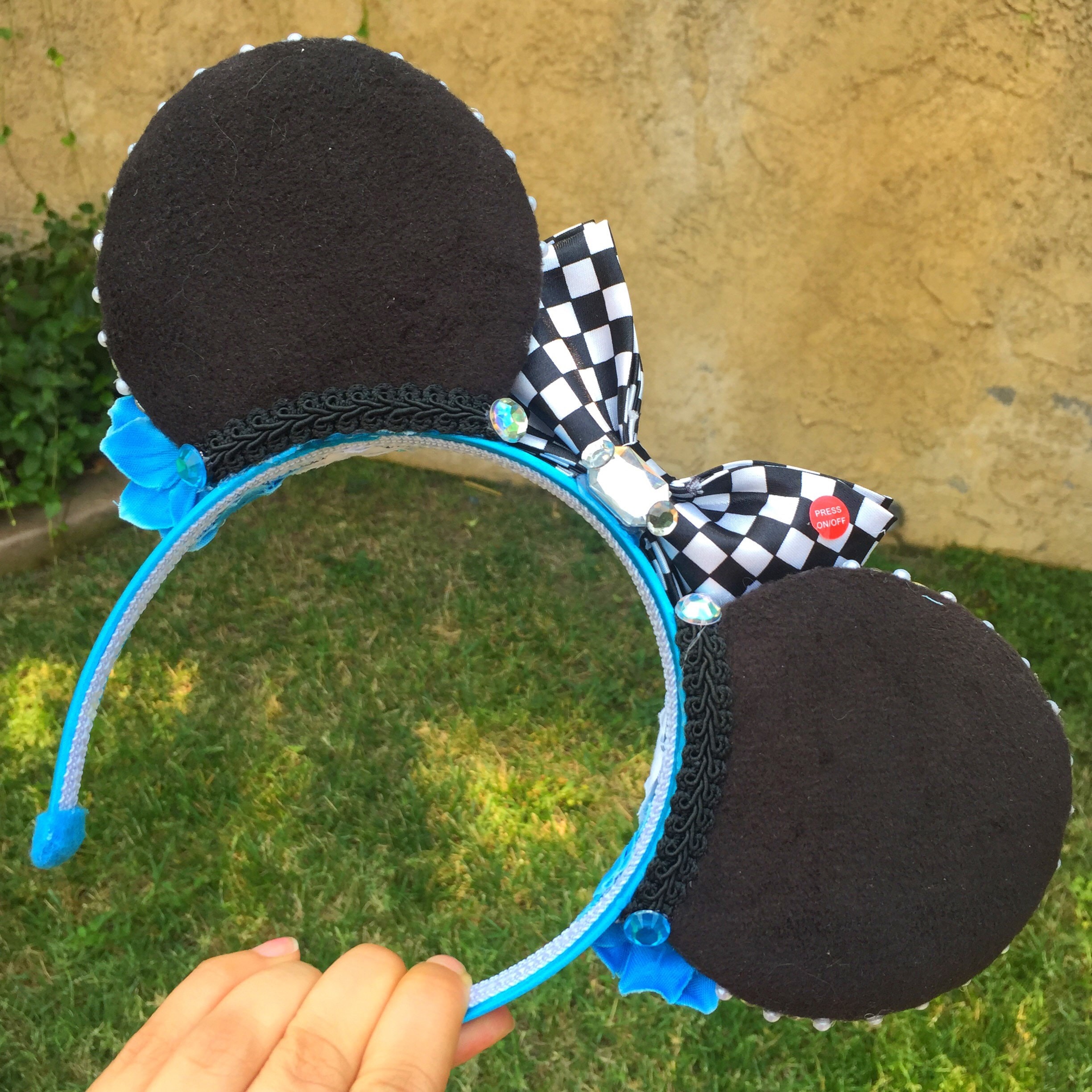 Alice in Wonderland Inspired Mouse Ears Flower Crown Headband | Etsy