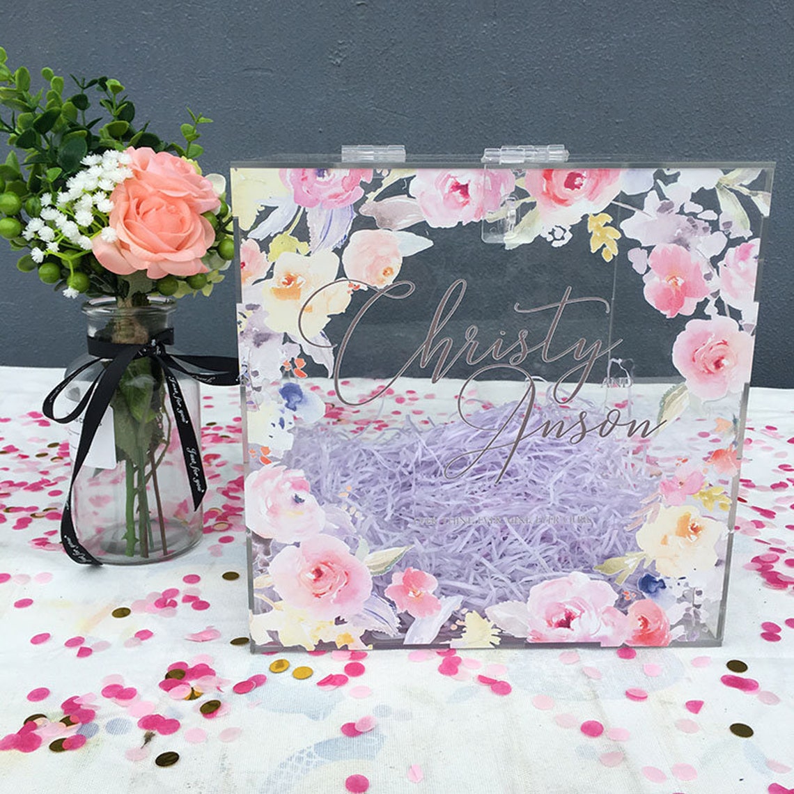 Customised Love Wedding Money Box Wedding Money Box Holder | Etsy