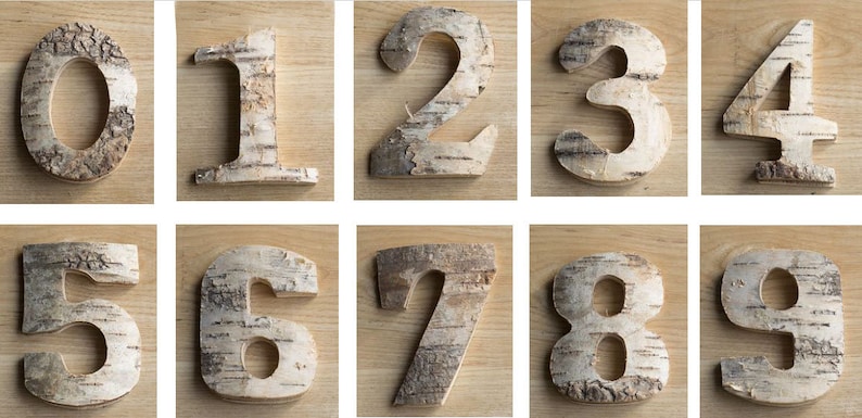 Rustic Table Numbers-wooden Table Numbers for Weddings-wedding - Etsy