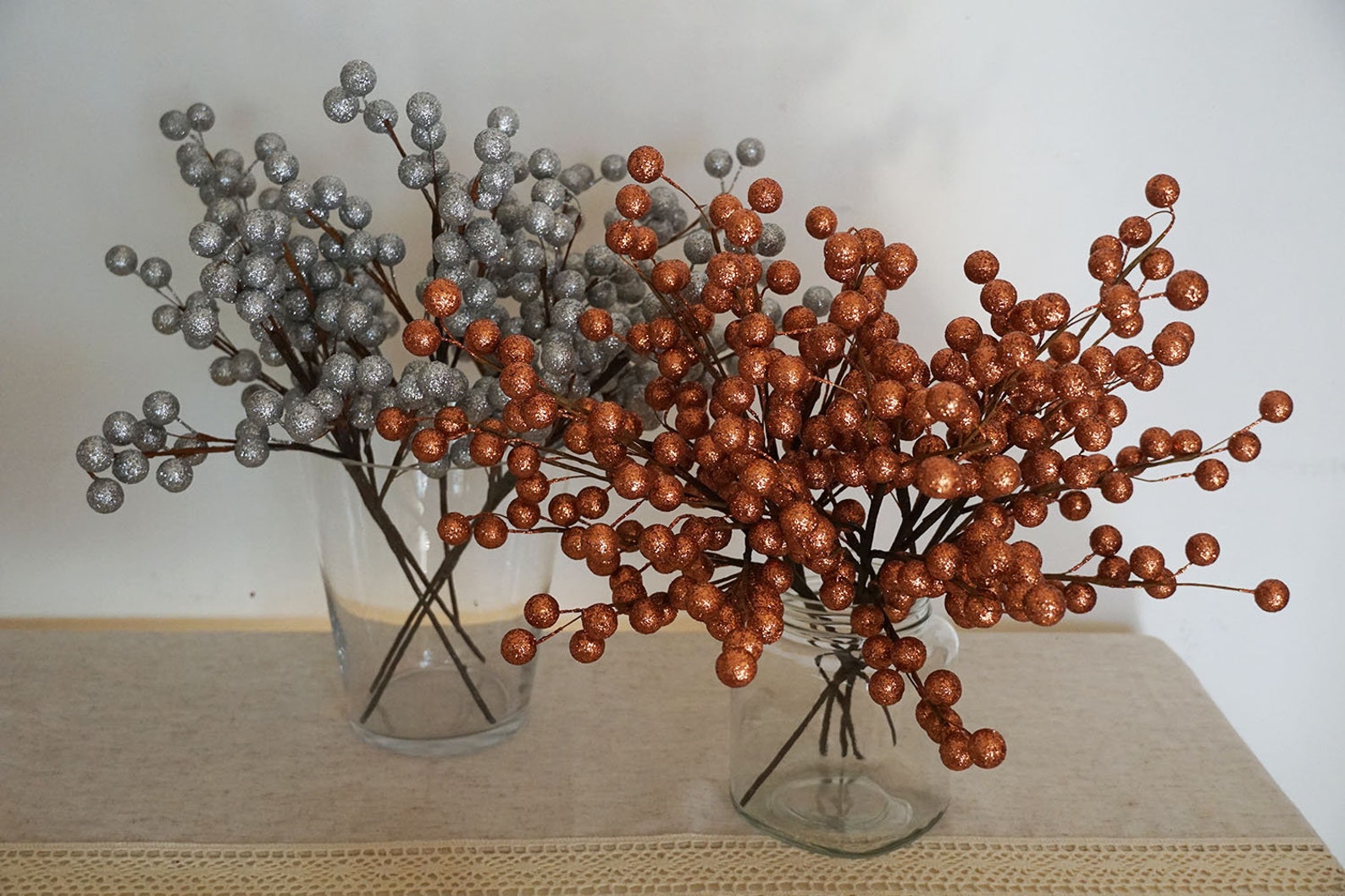 Christmas Red Berries Stalk-christmas Berries-christmas Faux Red ...