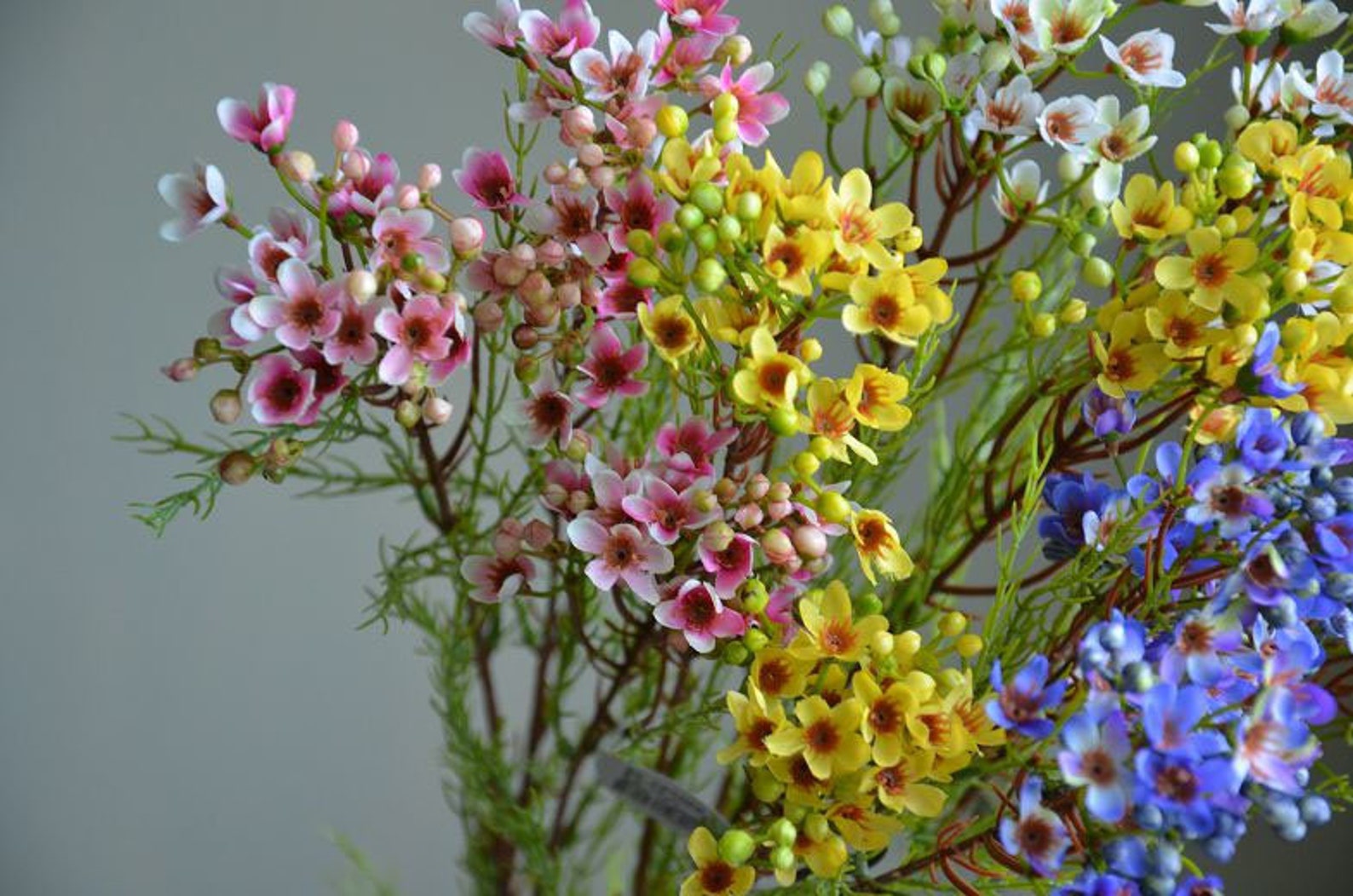 Artificial Rustic Wax Flowers Bunch Stalks Faux Flowers Wax - Etsy