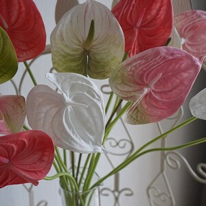 Faux Anthurium Flower Stalks / Home Decor Flowers (minimum 5 Stalks) - Etsy