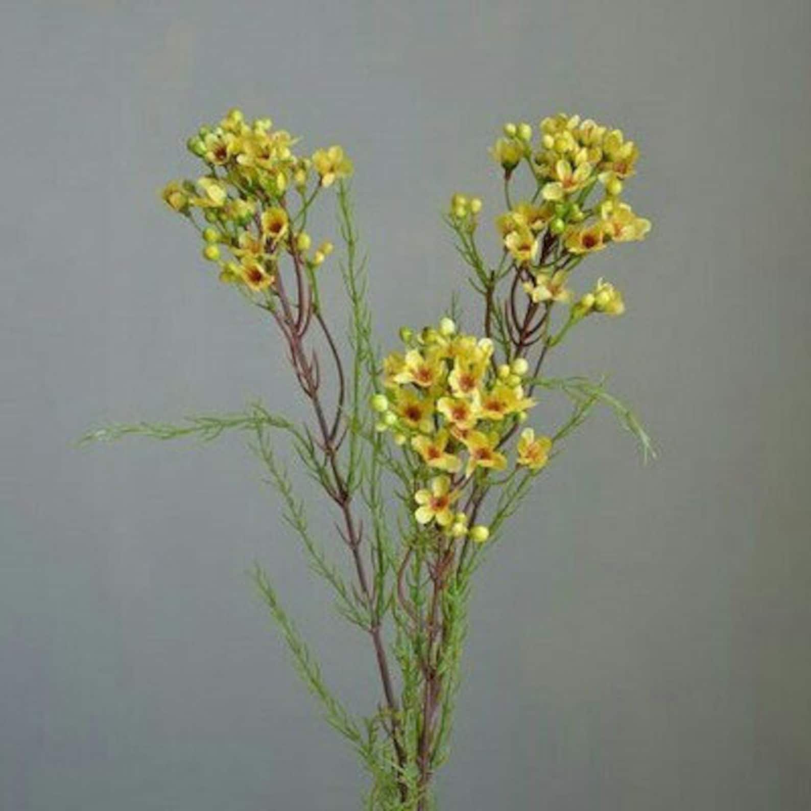 Artificial Rustic Wax Flowers Bunch Stalks Faux Flowers Wax - Etsy