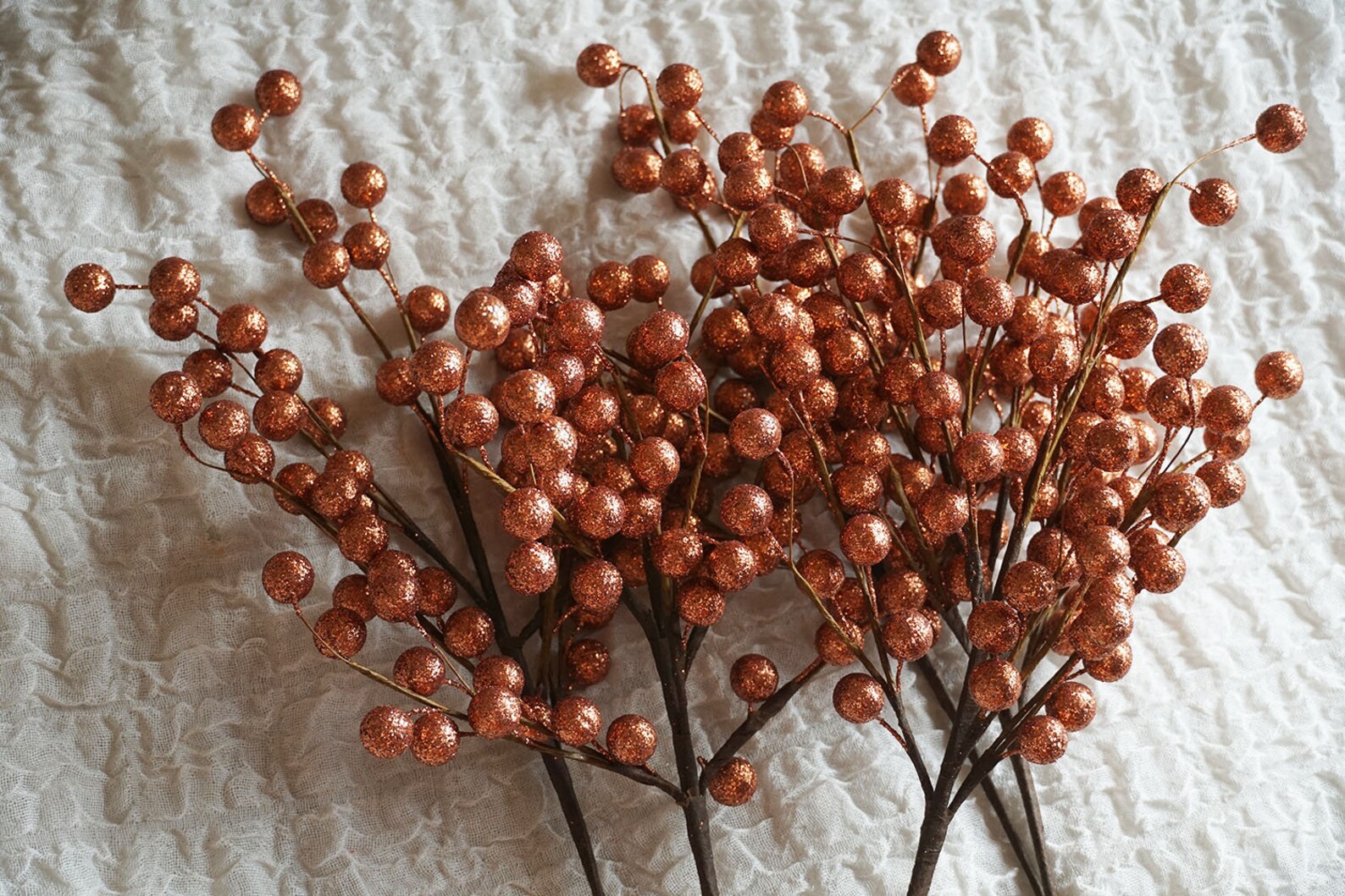 Christmas Red Berries Stalk-christmas Berries-christmas Faux Red ...