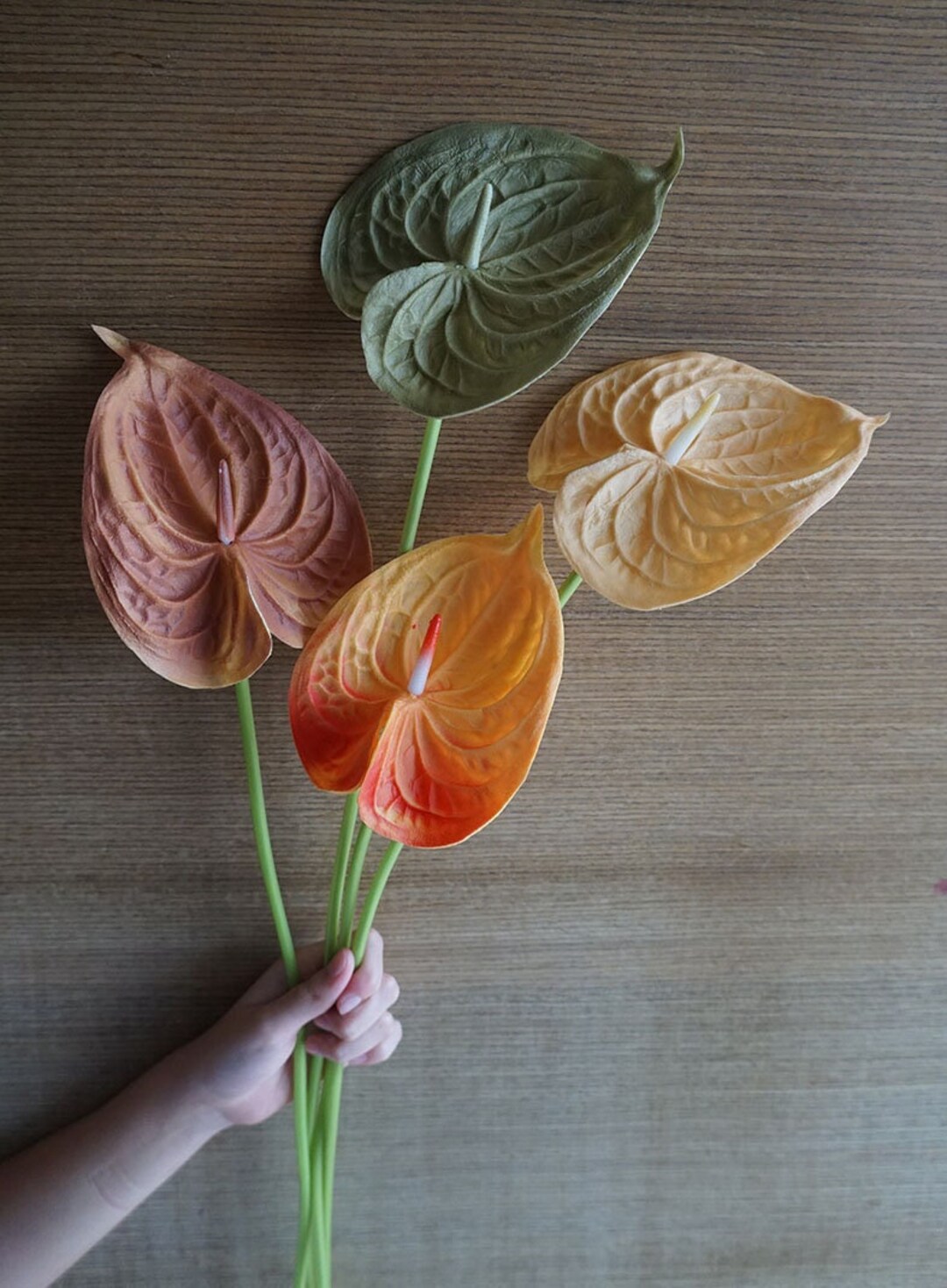 Faux Anthurium Flower Stalks / Home Decor Flowers (minimum 5 Stalks) - Etsy