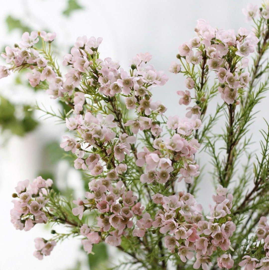 Artificial Rustic Wax Flowers Bunch Stalks, Faux Flowers Wax Flowers ...