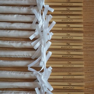 20 Pairs of Personalised Engraved Logos on Chopsticks in Fabric Sleeves ...