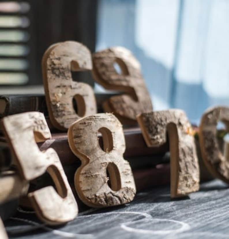 Rustic Table Numbers-wooden Table Numbers for Weddings-wedding - Etsy