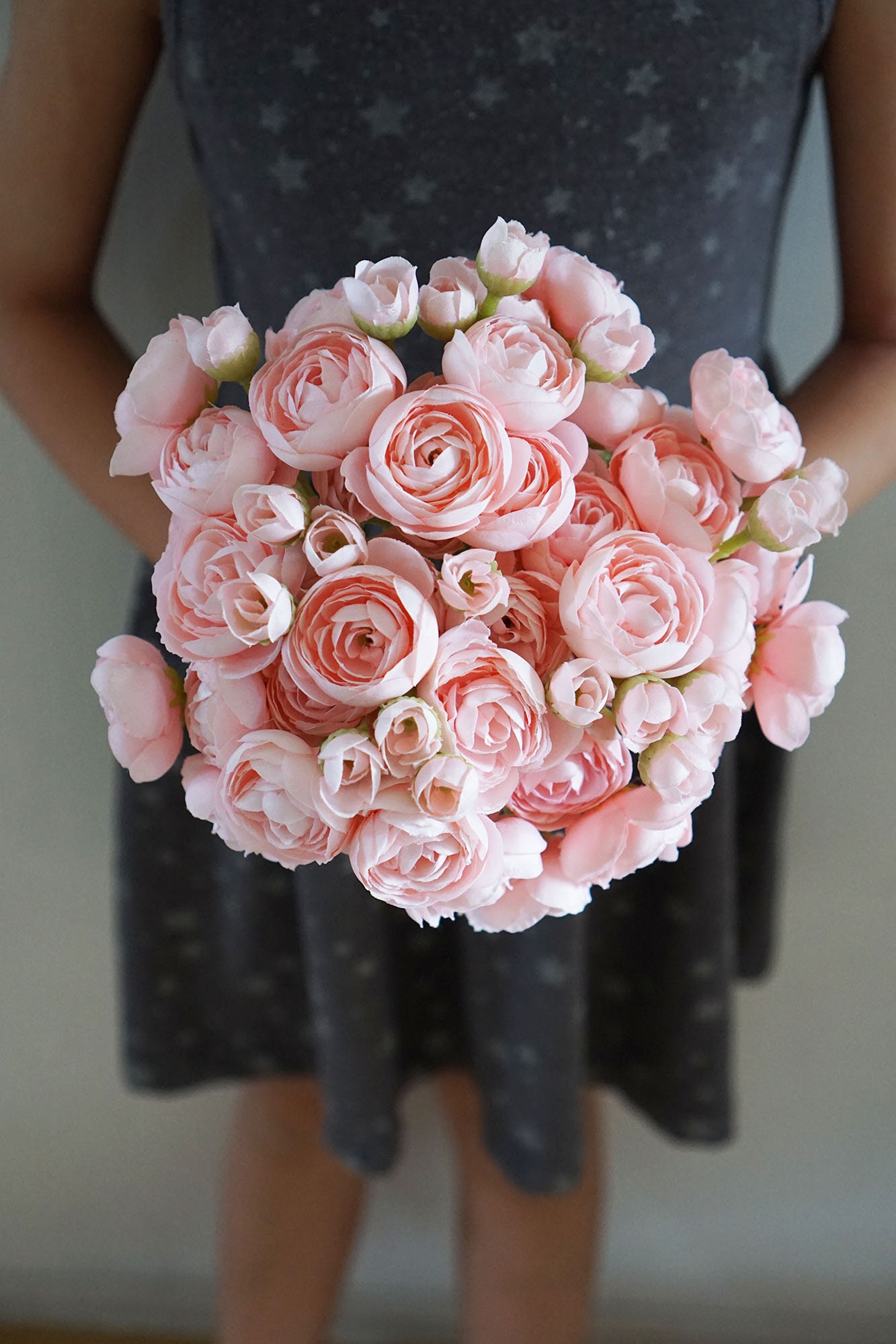 Artificial Rustic Ranunculus Flower Bunch Stalks, Vintage Floral ...