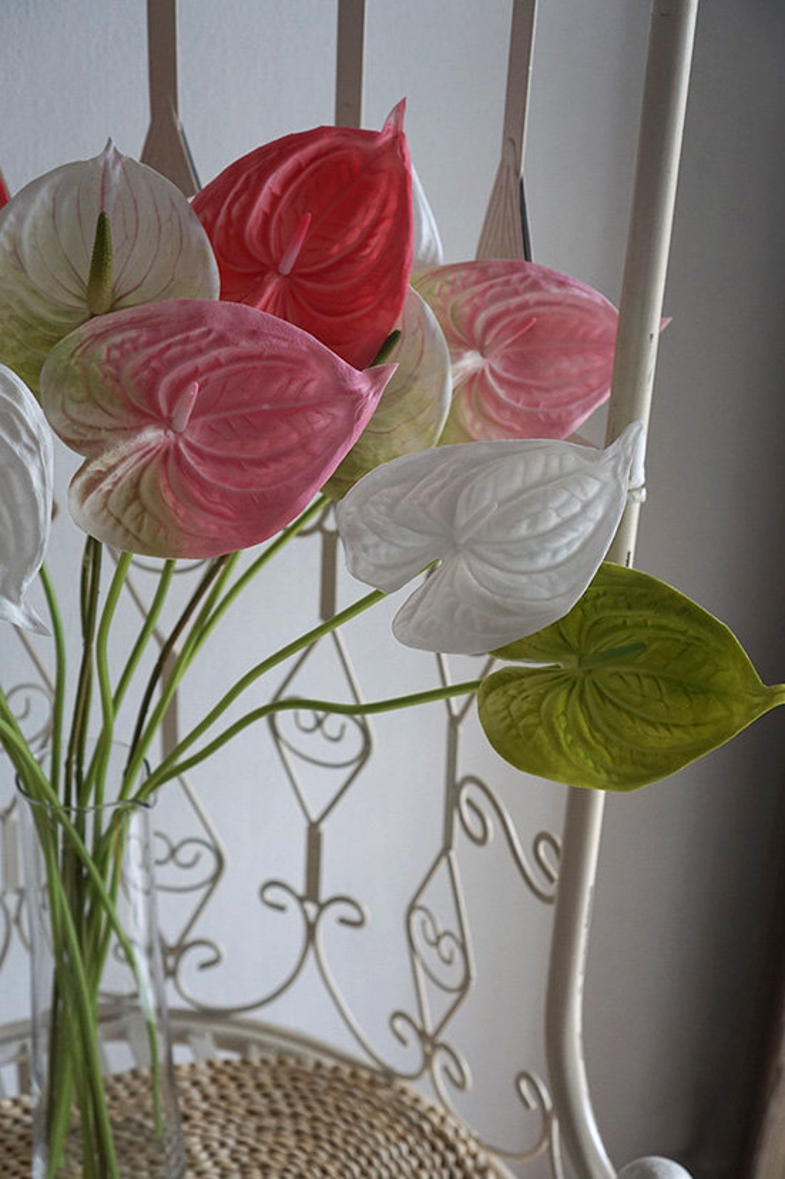 Faux Anthurium Flower Stalks / Home Decor Flowers minimum 5 - Etsy