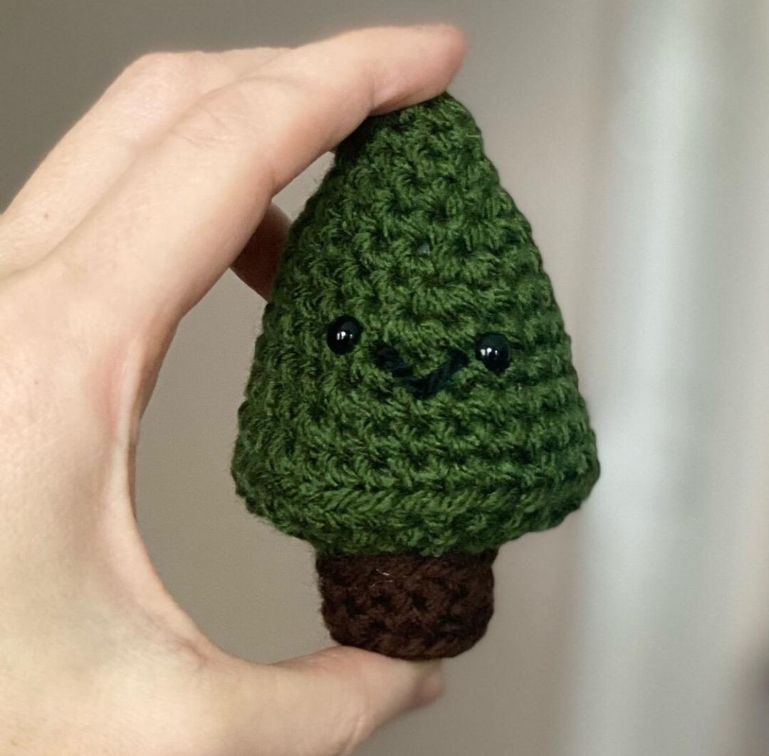 Happy Little Tree, Amigurumi Tree, Crocheted Tree, Gifts Under 10, Tree ...