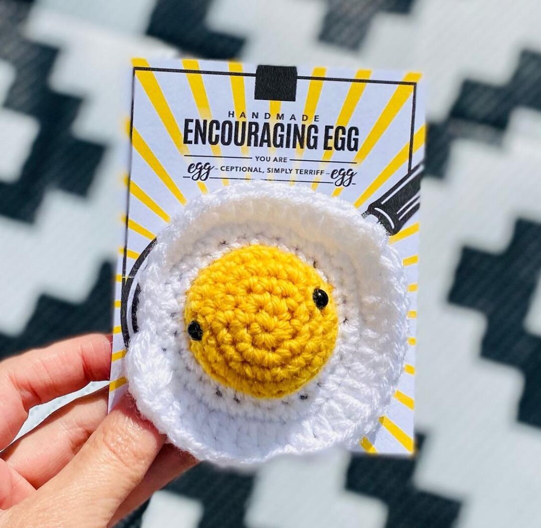 Positive Egg, Crocheted Egg, Egg, Stuffed Egg, Amigurumi Egg, Sunny ...