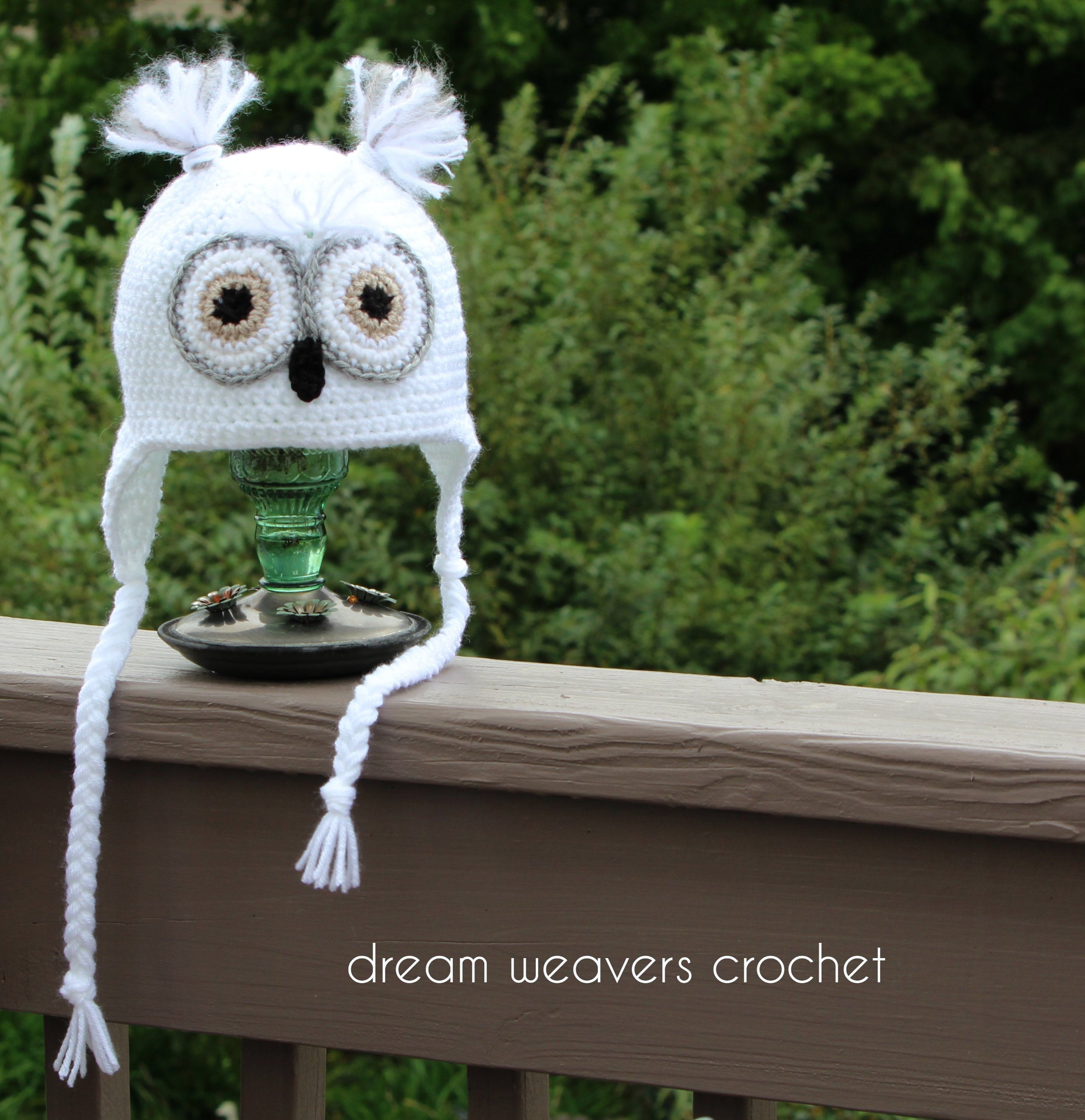 Crochet Sleepy Owl Hat