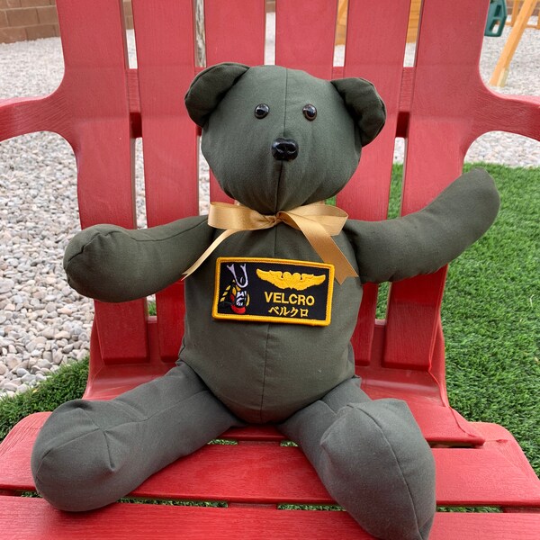 Military Uniform Memory Bear - Etsy