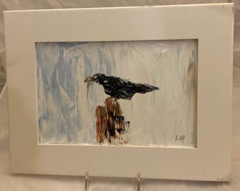 Three Crows Conversing Original Oil Painting 24x36 - Etsy