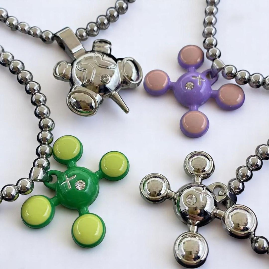 Y2K Quad Ball Homer Chain, Hiphop Necklace, Frank Pendant Necklace ...