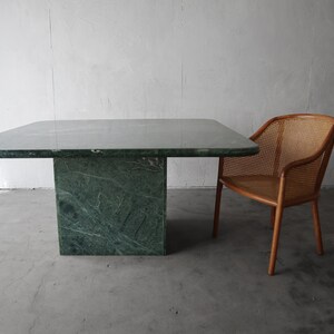 Post Modern Square Green Marble Dining Table - Etsy