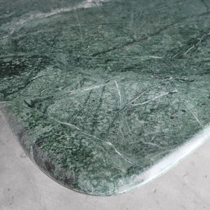 Post Modern Square Green Marble Dining Table - Etsy