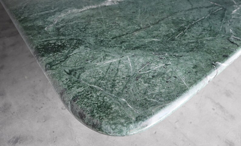 Post Modern Square Green Marble Dining Table - Etsy