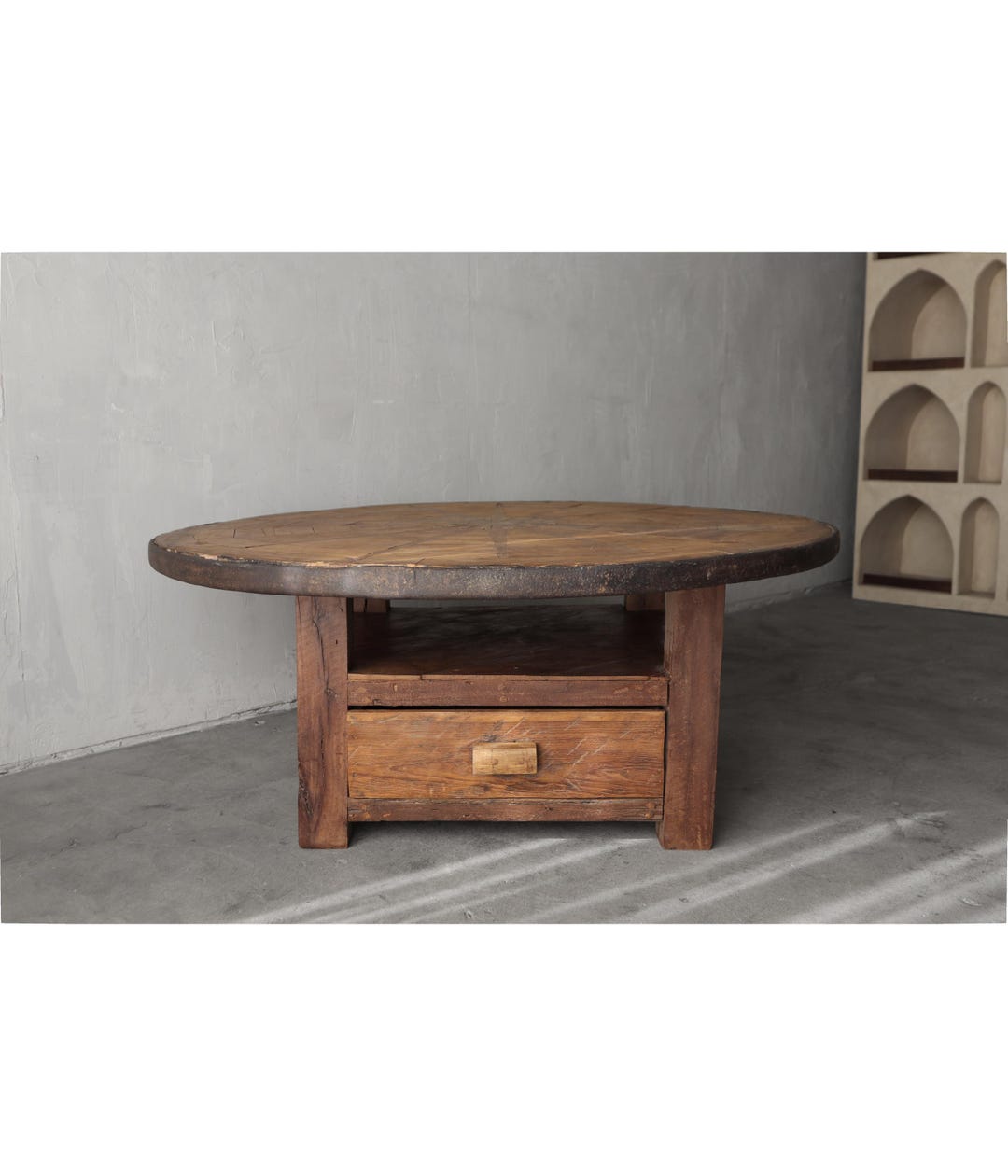 Antique Rustic Wagon Wheel Coffee Table - Etsy