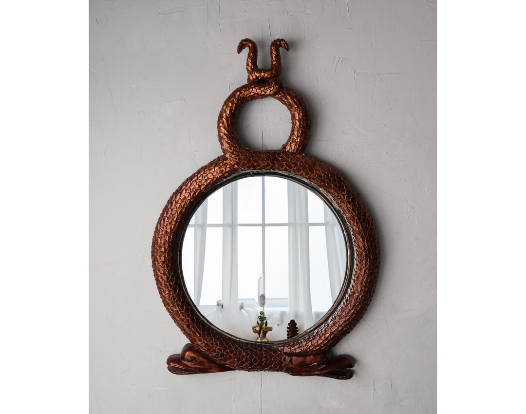 Large 54" Vintage Serpent Snake Wall Mirror - Etsy