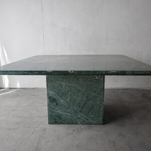 Post Modern Square Green Marble Dining Table - Etsy