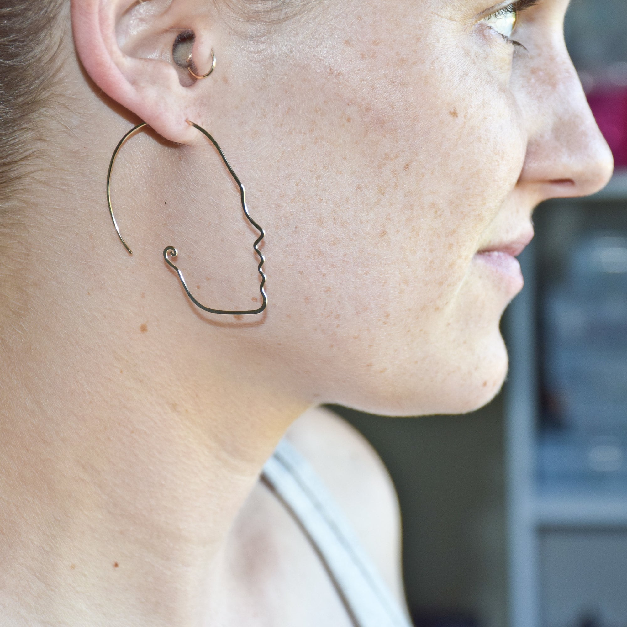 Face Earrings- 14kt Gold Fill - Etsy