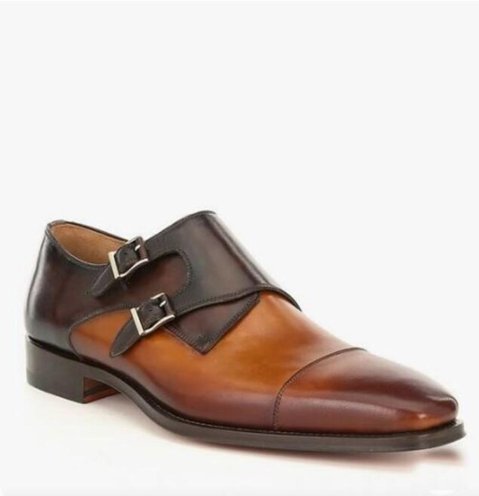 Handmade Leather Double Monk Strap Shoes | Men's Formal Dress Footwear ...