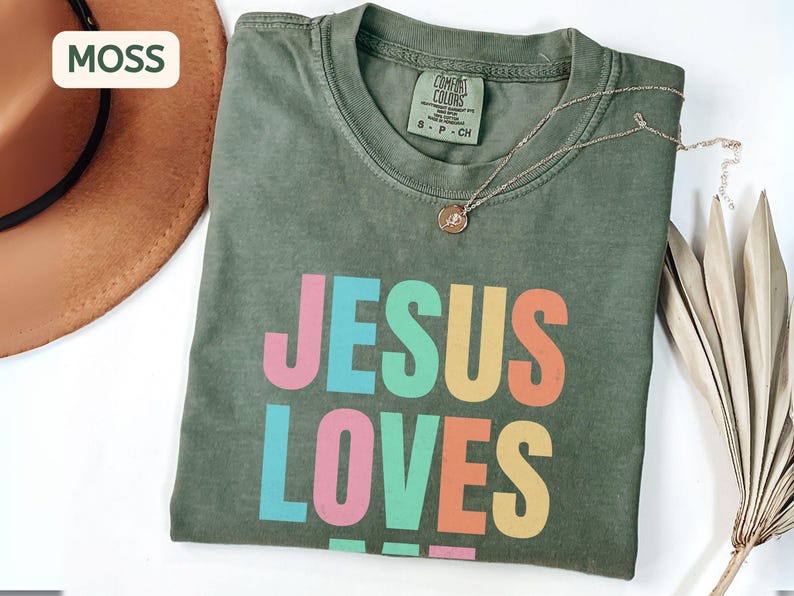 Retro Jesus Loves Me Christian Mom T-shirt, Comfort Colors Religious ...