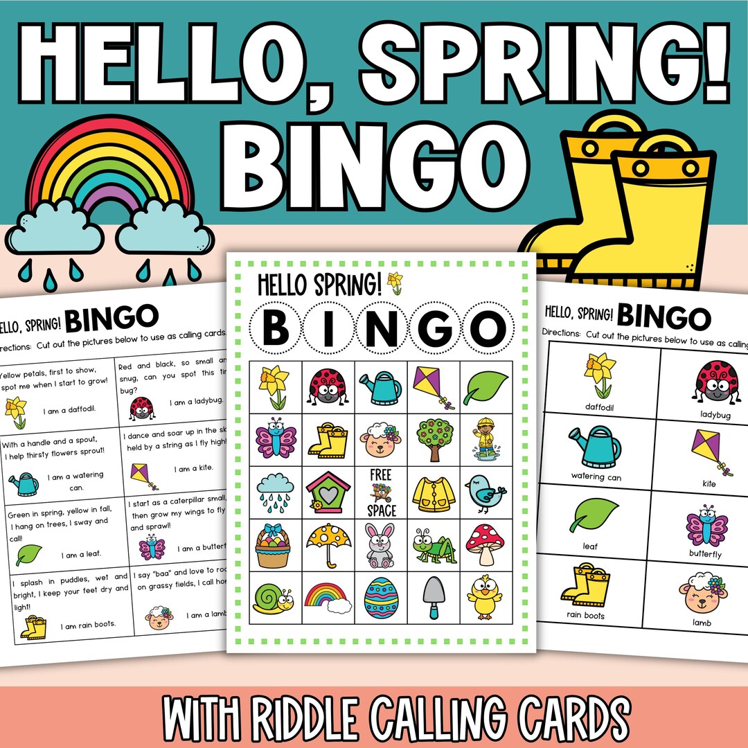 Spring Easter Bingo Game With Rhyming Calling Cards | K - 4th & SPED ...