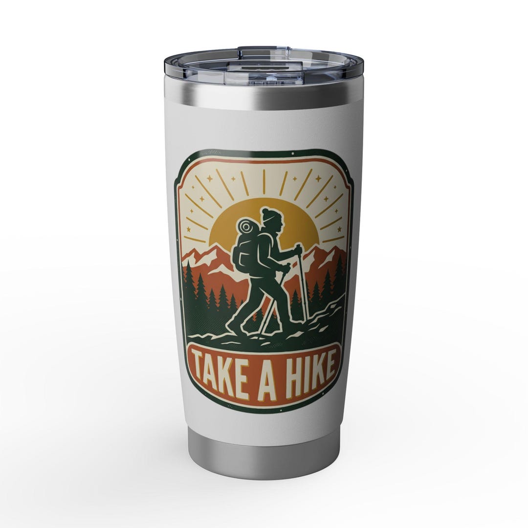 Take a Hike Hiking Badge Tumbler | 20oz Stainless Travel Cup - Etsy