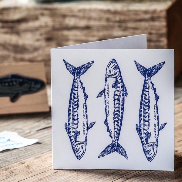 Fish Rubber Stamp - Etsy