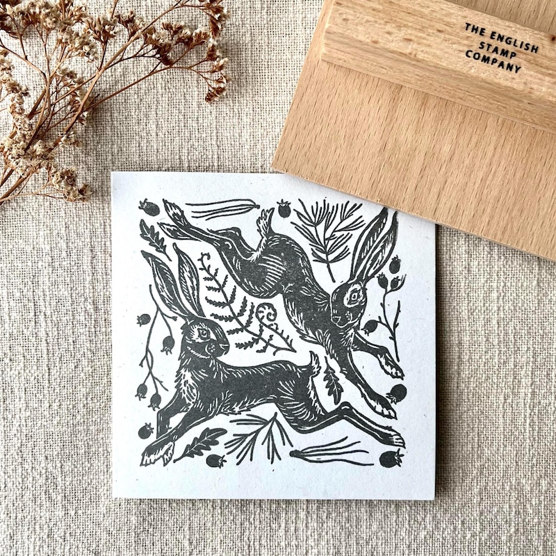 Lino Cut Rubber Stamp - Etsy