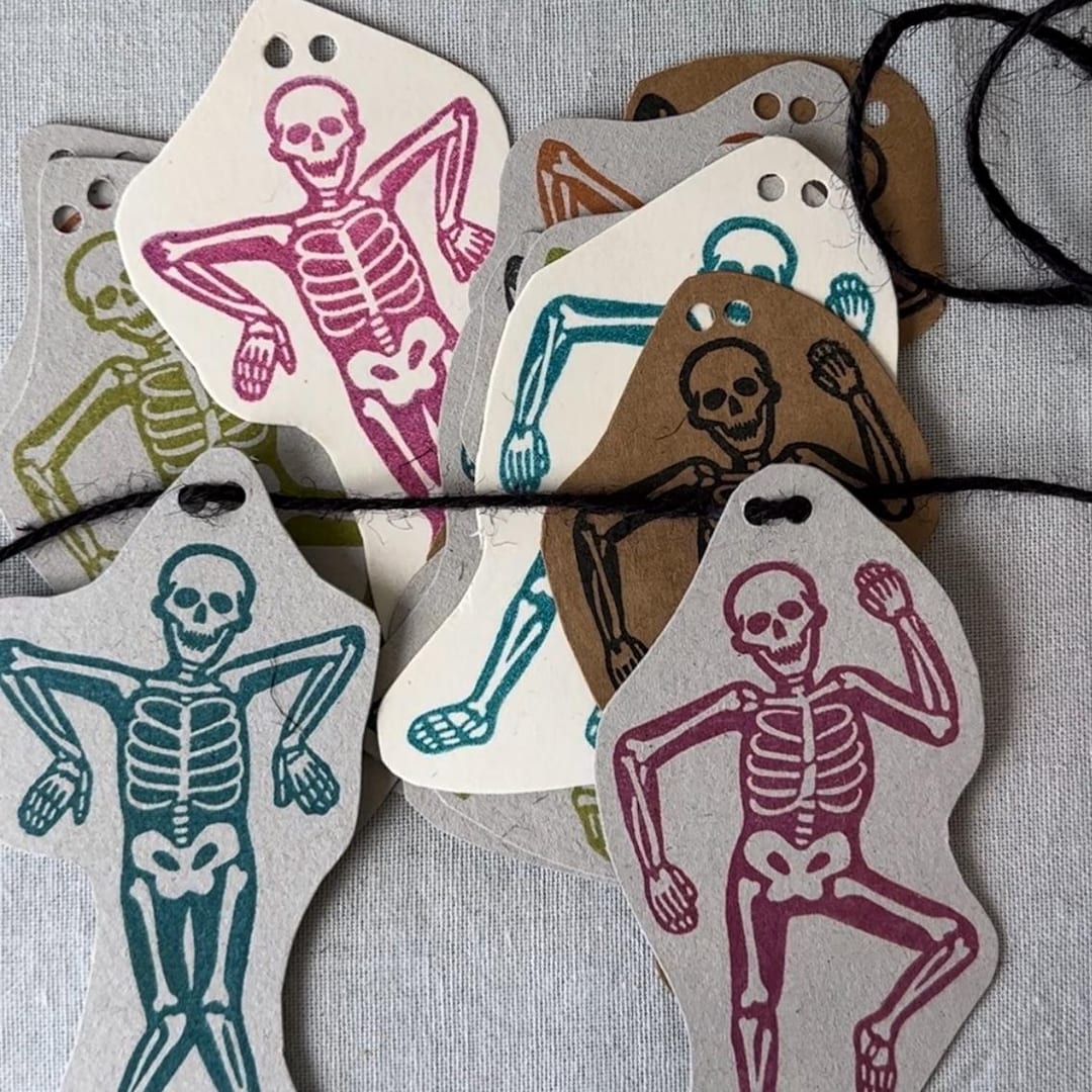Skeleton Rubber Stamp Set for Halloween Crafts and Art Projects - Etsy