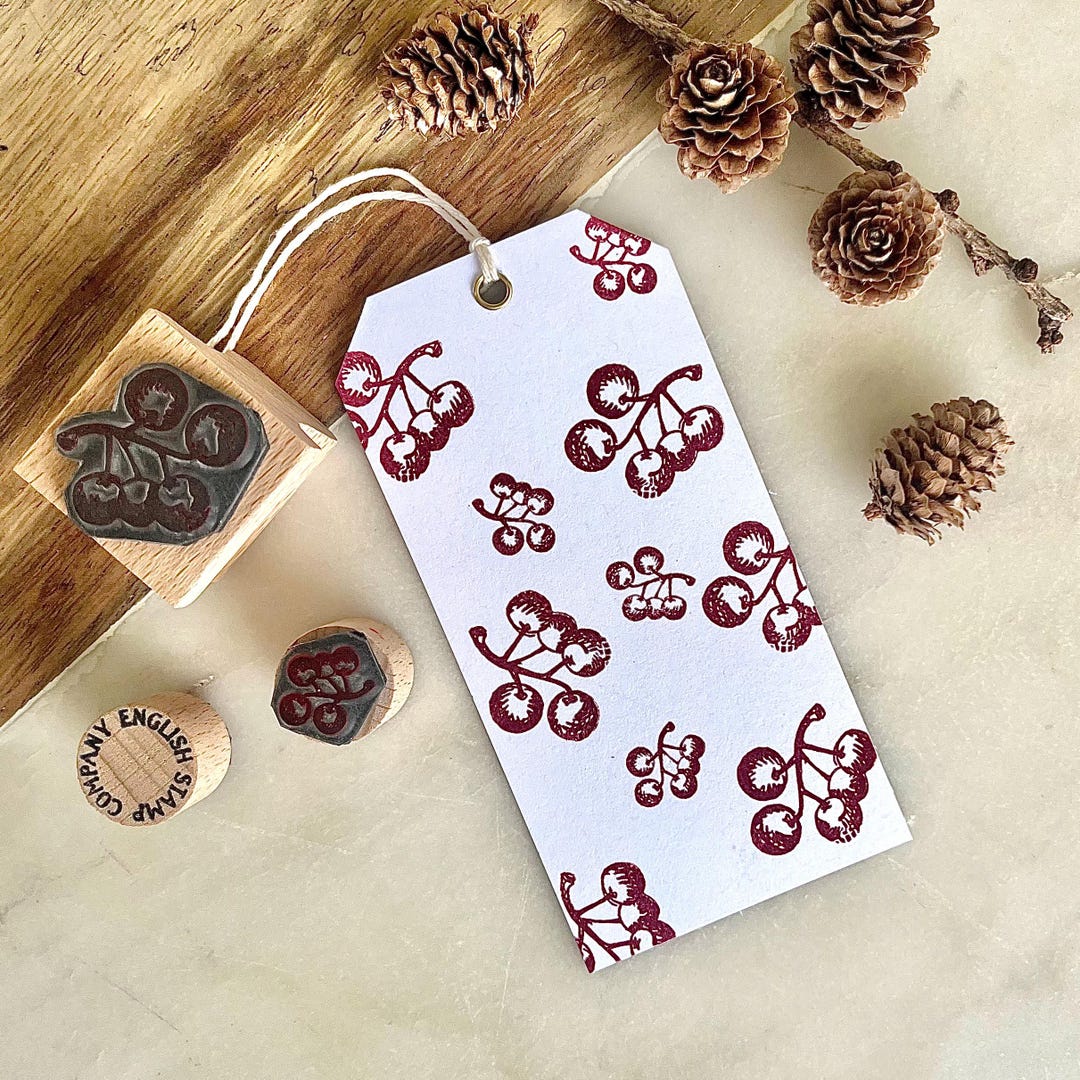 Botanical Winter Berry Rubber Stamp, Seasonal Crafting - Etsy