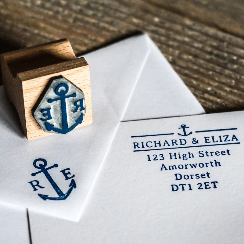 Address Stamp Beach - Etsy UK