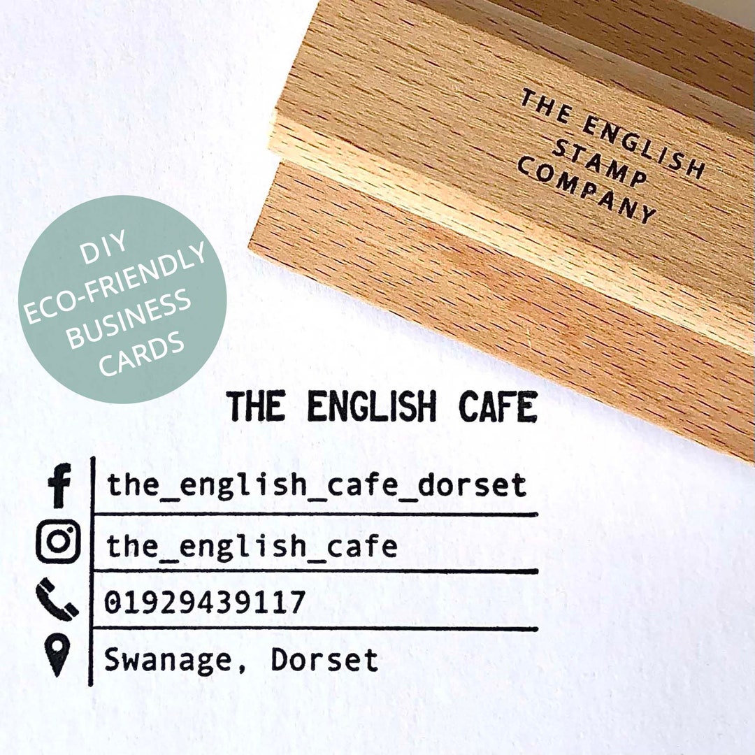Media Business Card Rubber Stamp for Eco-friendly Logo for Packaging ...
