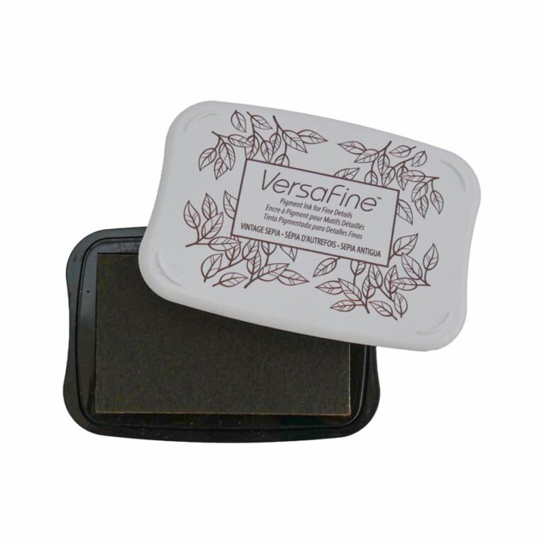 Versafine Vintage Sepia Brown Ink Pad | Black Ink Pad for Fine Detail ...