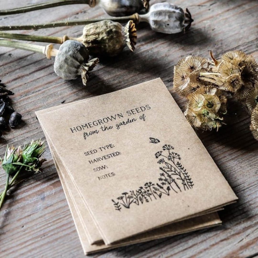 Flower Seed Packet Stamp | Gardening Rubber Stamp | Gardening Gift ...