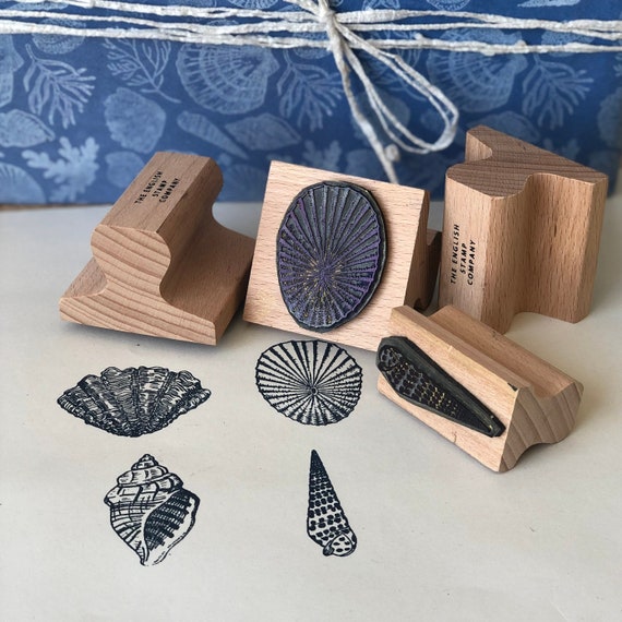 Seashell Rubber Stamp Set Shell Stamp Set Rubber Stamp Kit - Etsy