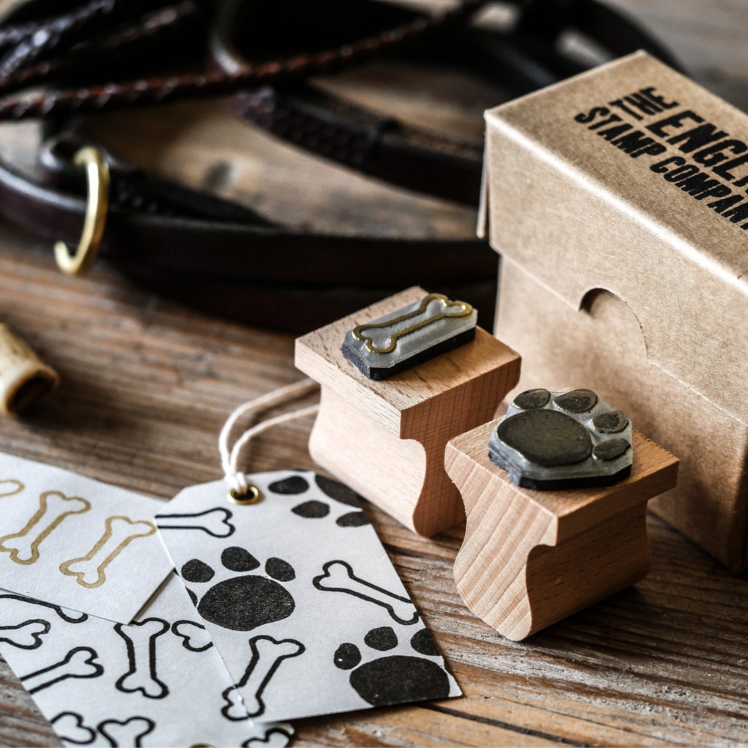 Dog-themed Mini Stamp Kit : Paw & Bone Designs With Ink Pads - Children ...