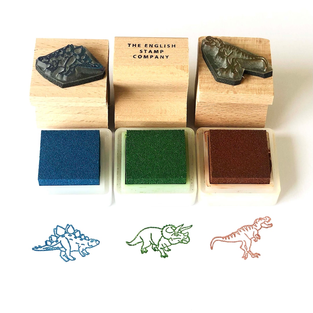 Dinosaur Rubber Stamp Set Dinosaur Stamp Children's Stamp Kit ...